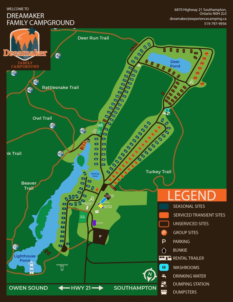 Map - Dreamaker Family Campground